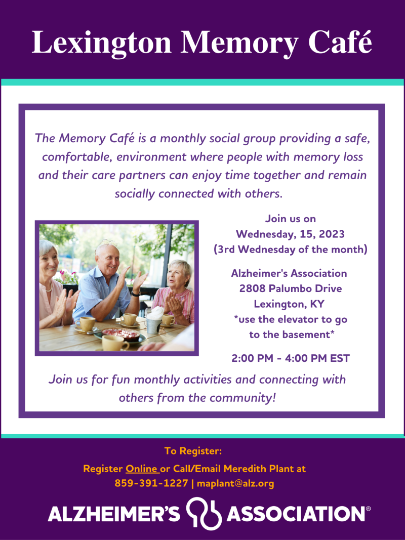 | Memory Cafe | University of Kentucky College of Medicine